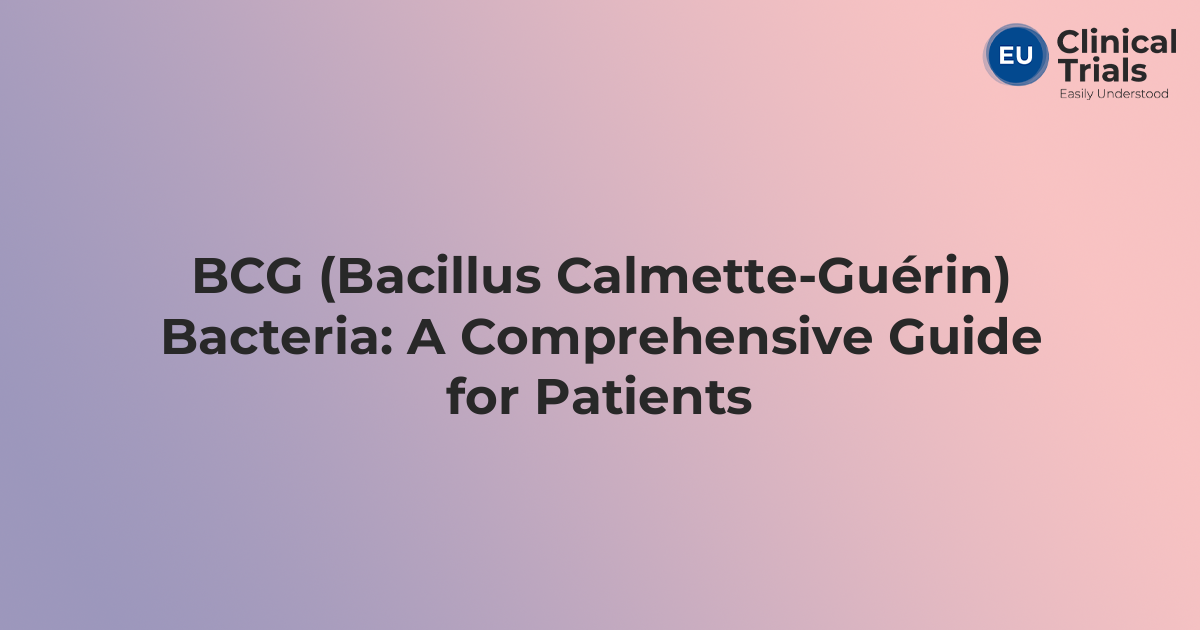Bcg (Bacillus Calmette-Guérin) Bacteria – Application in Therapy and ...