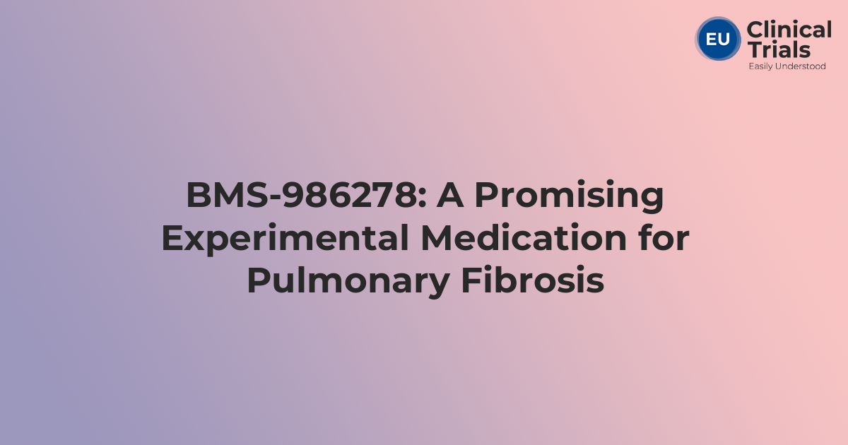 Bms-986278 – Application in Therapy and Current Clinical Research