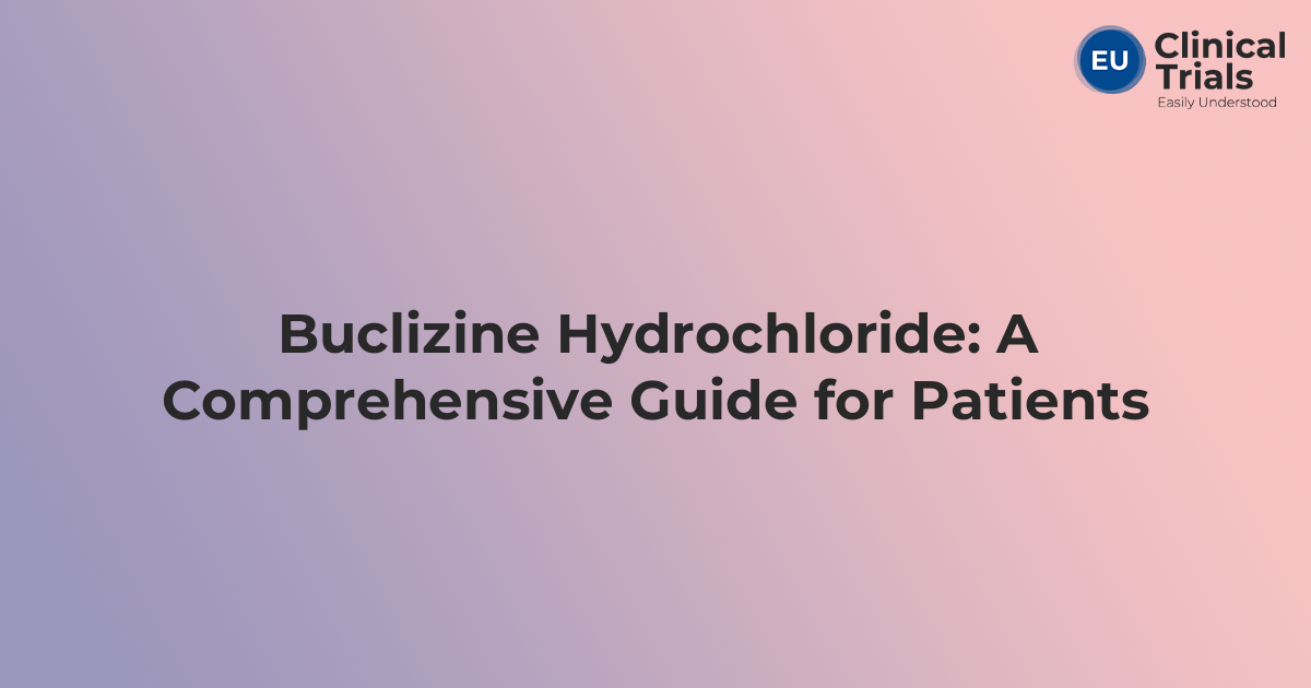 Buclizine Hydrochloride – Application in Therapy and Current Clinical ...