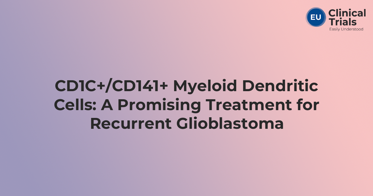 Cd1C+/Cd141+ Myeloid Dendritic Cells Isolated From Peripheral Blood ...