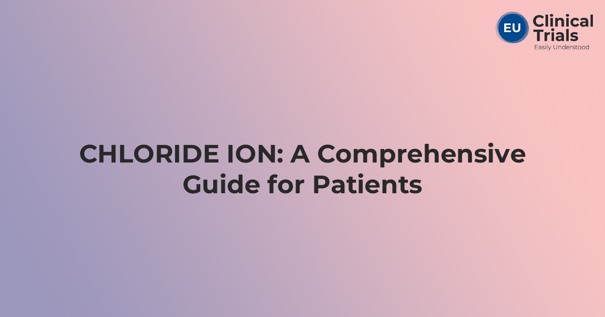 Chloride Ion – Application in Therapy and Current Clinical Research