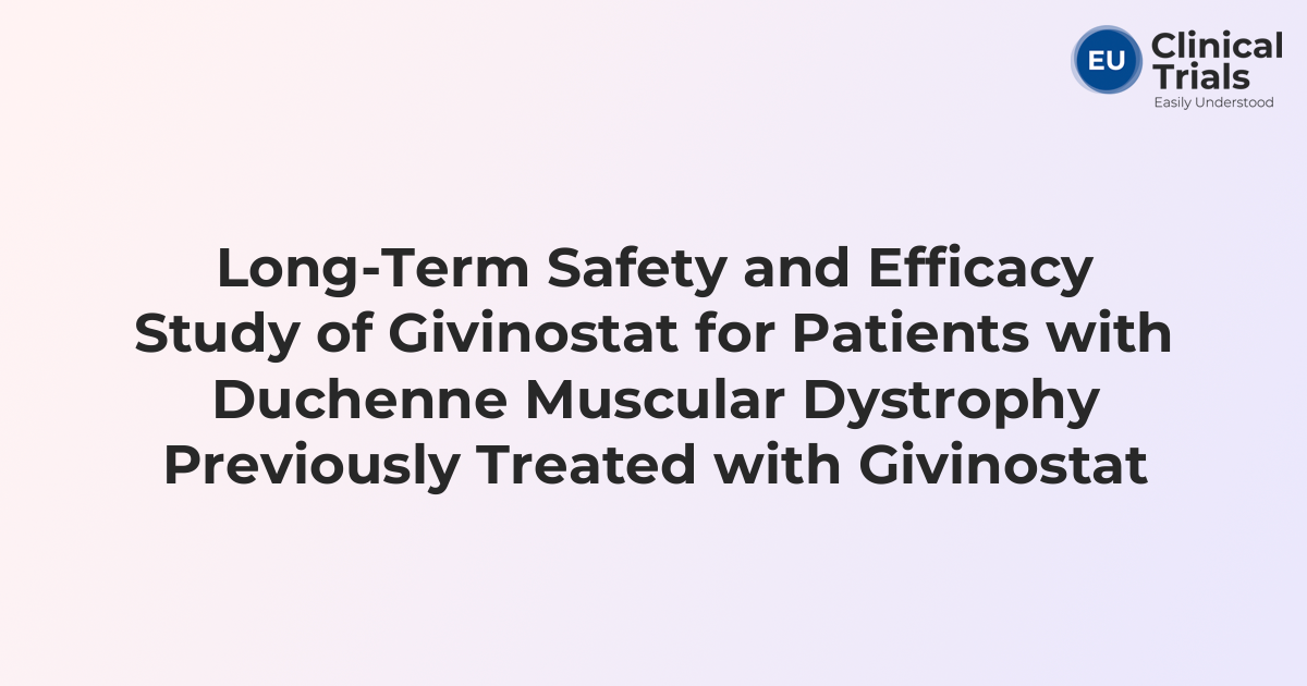 Long-Term Safety and Efficacy Study of Givinostat for Patients with ...