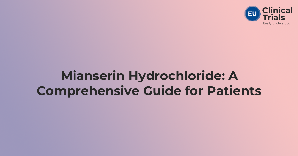 Mianserin Hydrochloride – Application in Therapy and Current Clinical Research