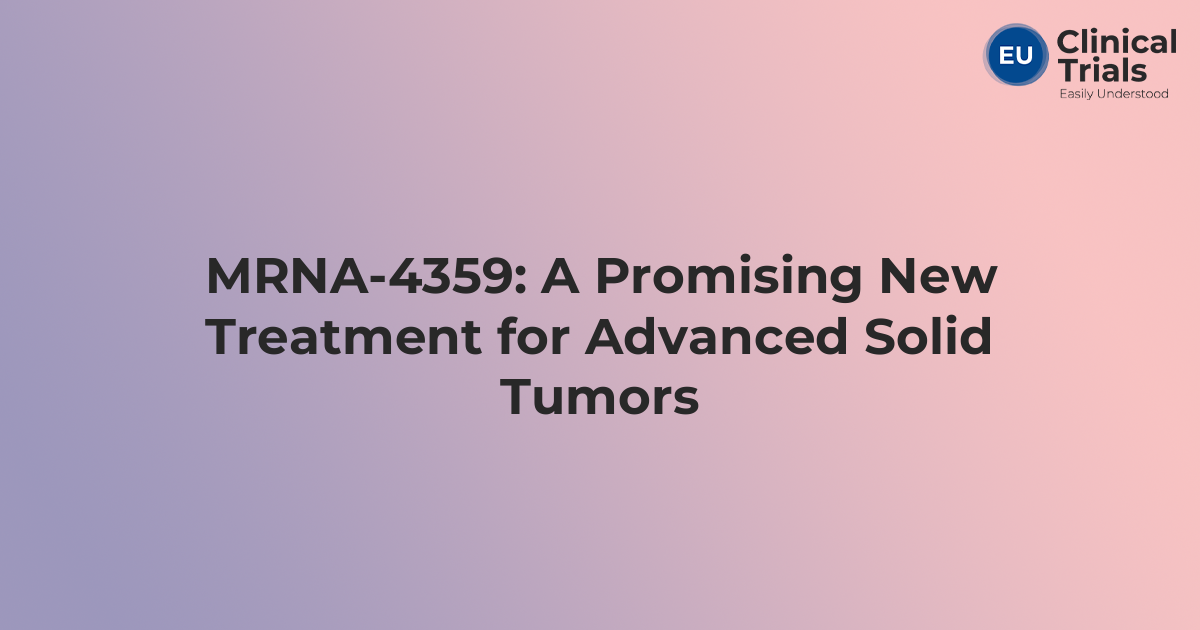Mrna-4359 – Application in Therapy and Current Clinical Research