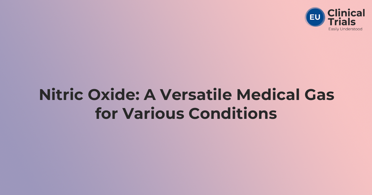 Nitric Oxide – Application in Therapy and Current Clinical Research