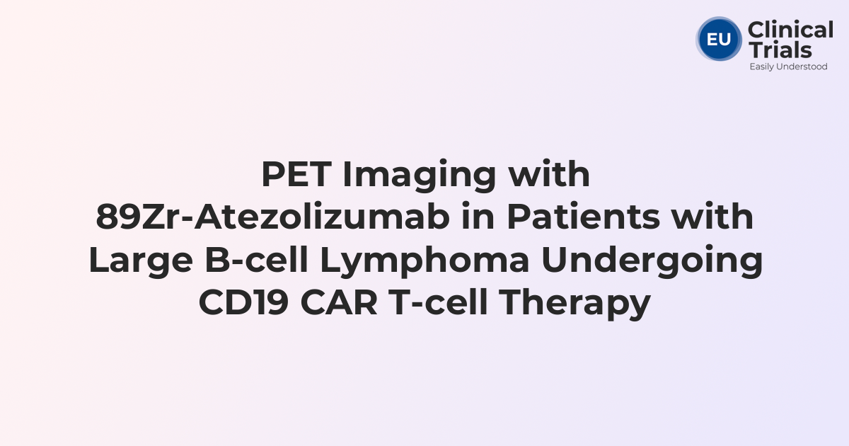 PET Imaging with 89Zr-Atezolizumab in Patients with Large B-cell Lymphoma Undergoing CD19 CAR T ...
