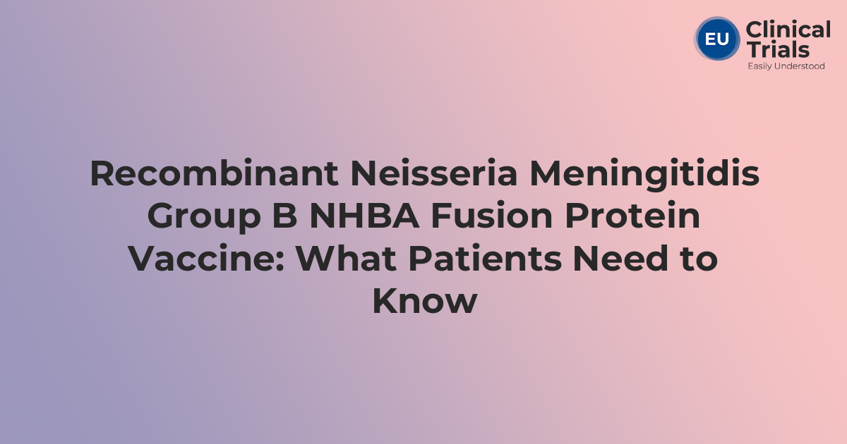 Recombinant Neisseria Meningitidis Group B Nhba Fusion Protein Produced ...