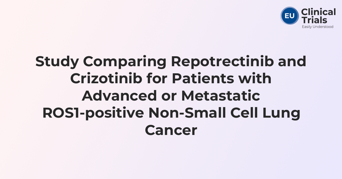Study Comparing Repotrectinib and Crizotinib for Patients with Advanced or Metastatic ROS1 ...