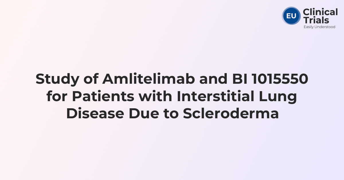 Study of Amlitelimab and BI 1015550 for Patients with Interstitial Lung ...