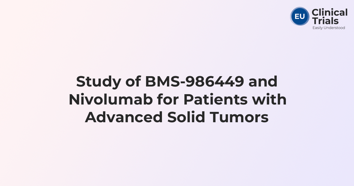 Study of BMS-986449 and Nivolumab for Patients with Advanced Solid Tumors