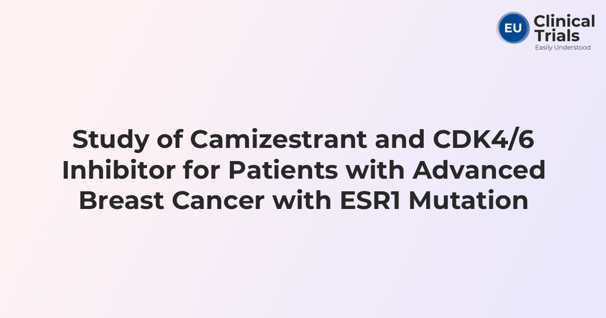 Study of Camizestrant and CDK4/6 Inhibitor for Patients with Advanced ...