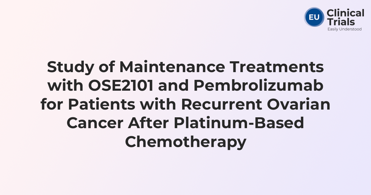 Study of Maintenance Treatments with OSE2101 and Pembrolizumab for ...