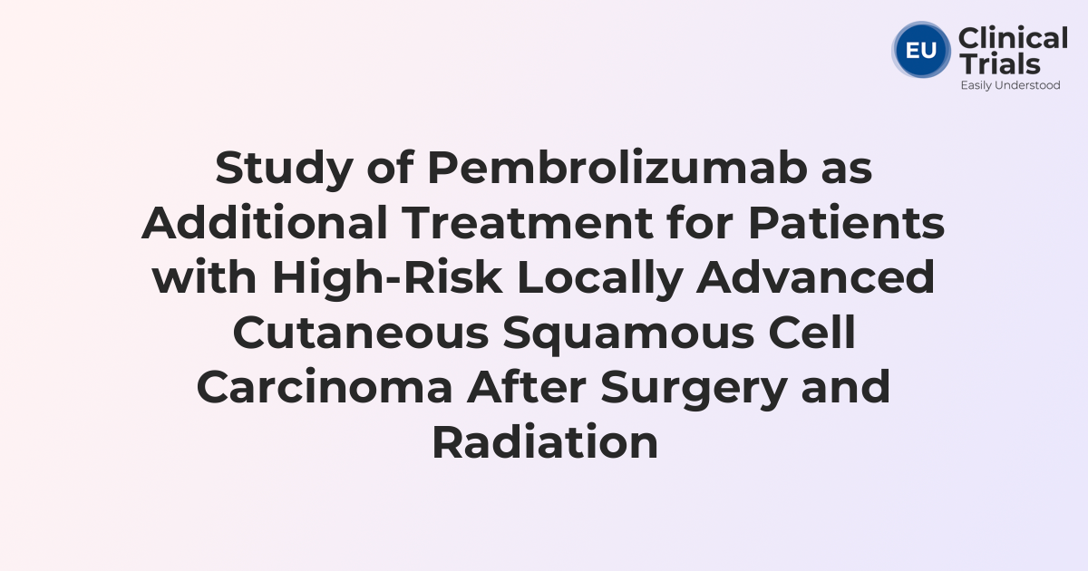 Study of Pembrolizumab as Additional Treatment for Patients with High ...