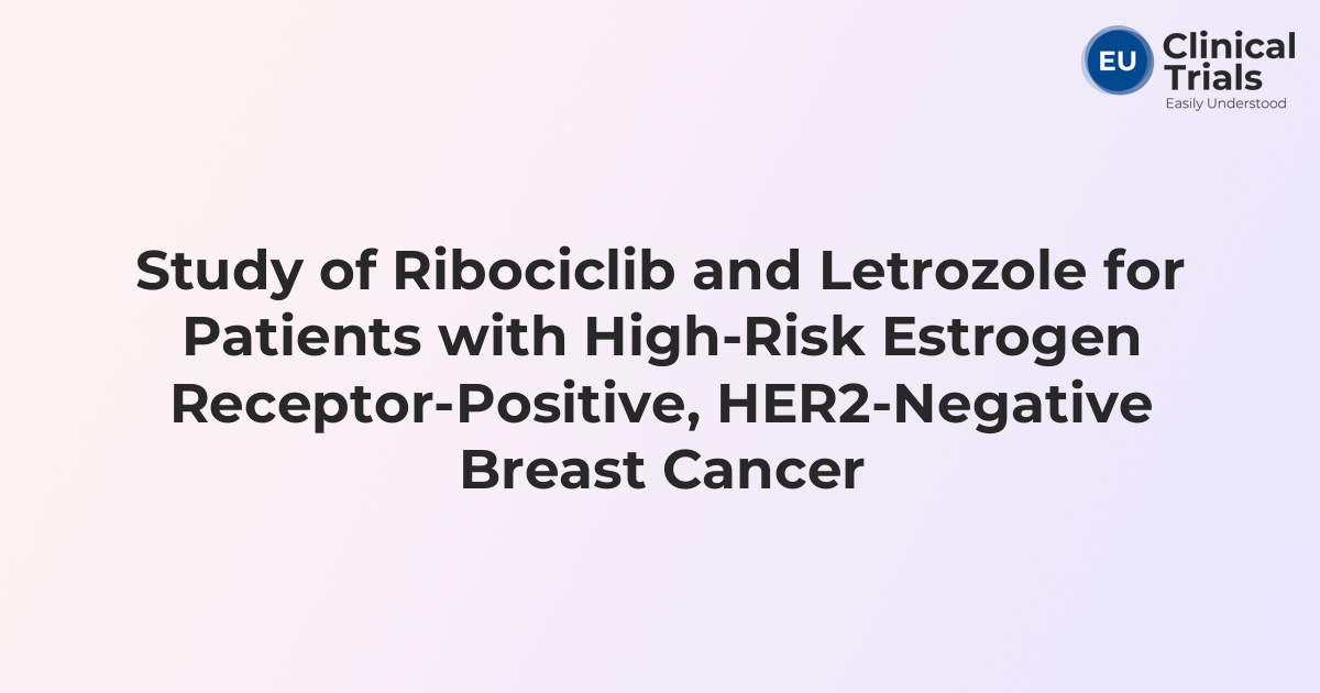 Study of Ribociclib and Letrozole for Patients with High-Risk Estrogen ...
