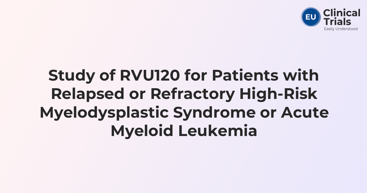 Study of RVU120 for Patients with Relapsed or Refractory High-Risk ...