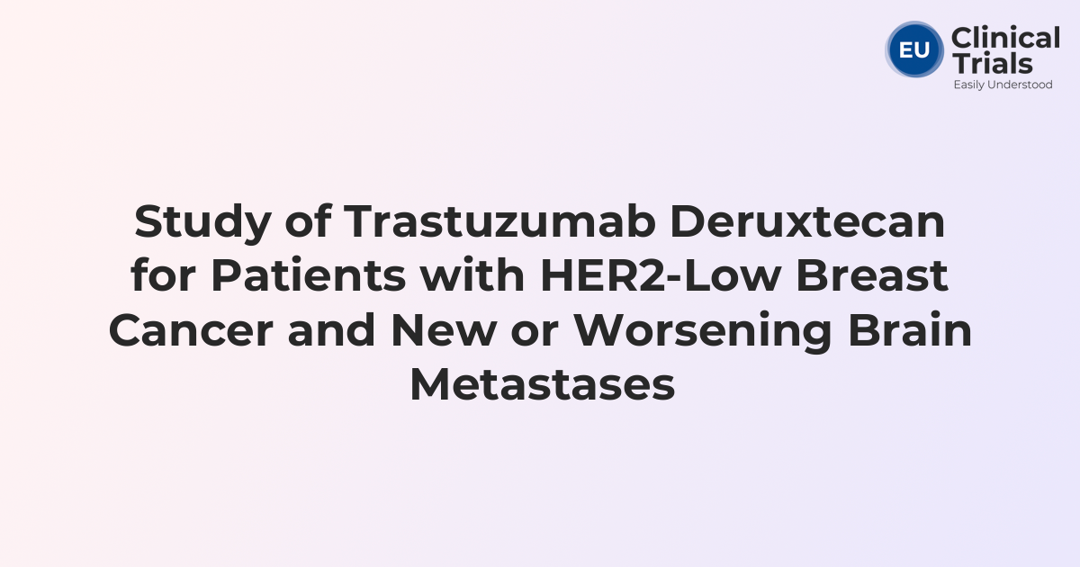 Study of Trastuzumab Deruxtecan for Patients with HER2-Low Breast ...