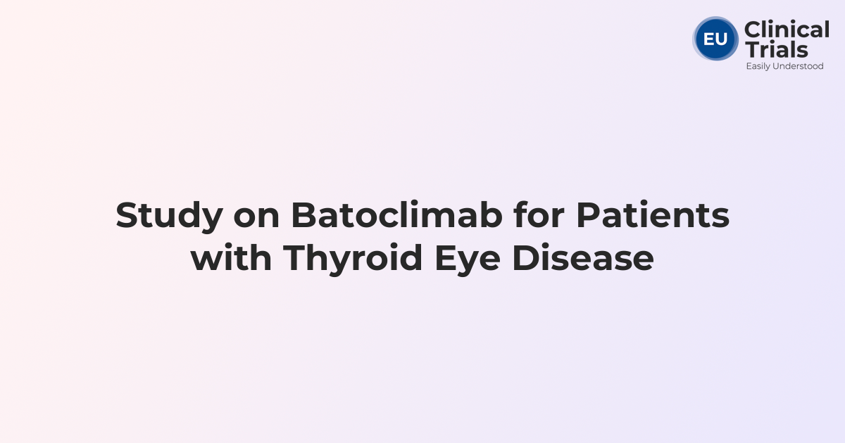 Study on Batoclimab for Patients with Thyroid Eye Disease