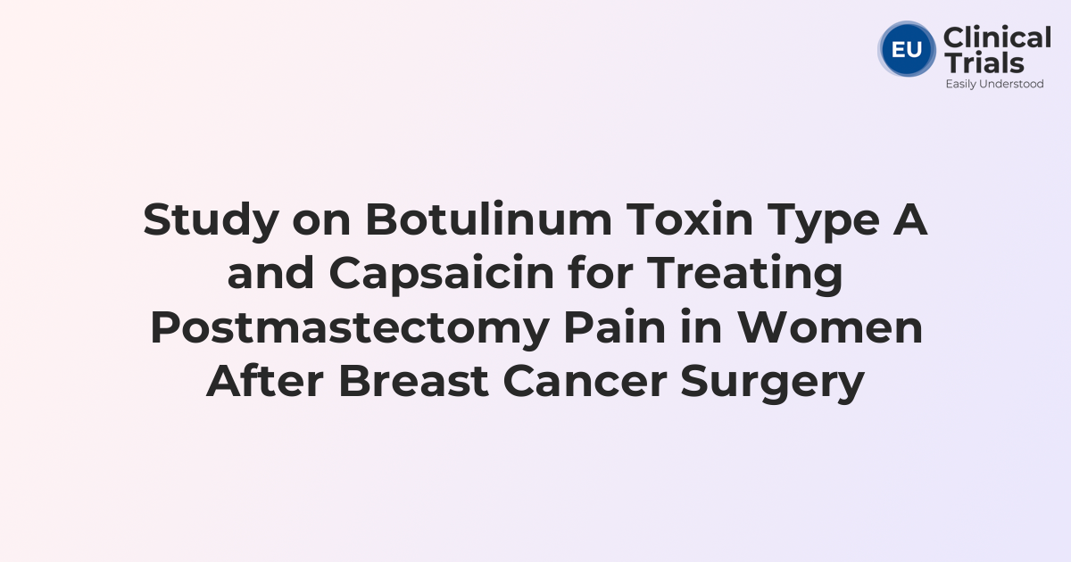 Study on Botulinum Toxin Type A and Capsaicin for Treating ...