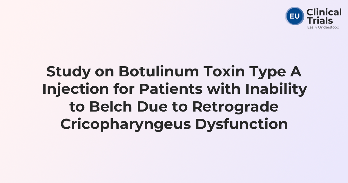Study on Botulinum Toxin Type A Injection for Patients with Inability ...