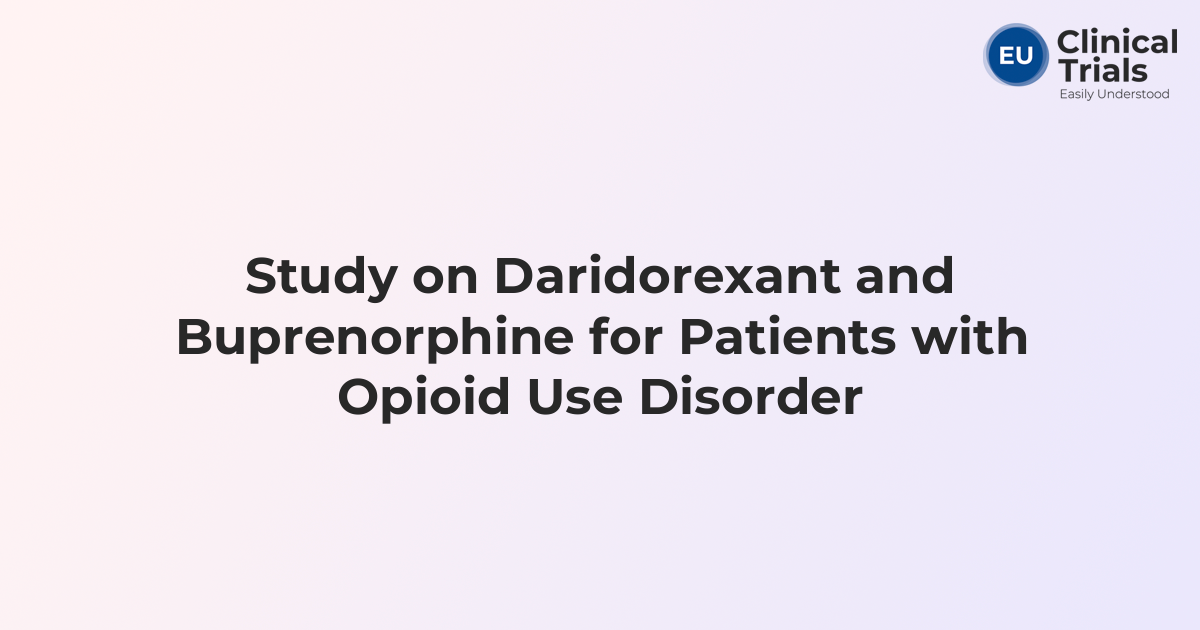 Study of daridorexant and buprenorphine combination treatment for ...