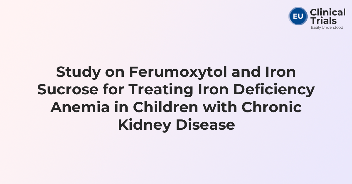 Comparing ferumoxytol and iron sucrose for treating iron deficiency ...