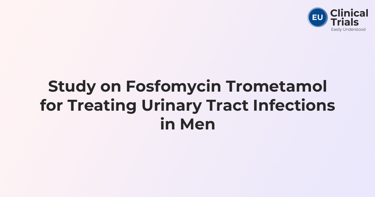 A study of fosfomycin trometamol treatment for male urinary tract ...