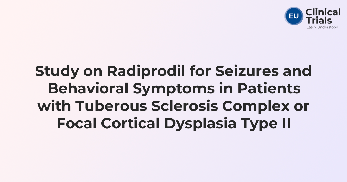 Study on Radiprodil for Seizures and Behavioral Symptoms in Patients ...