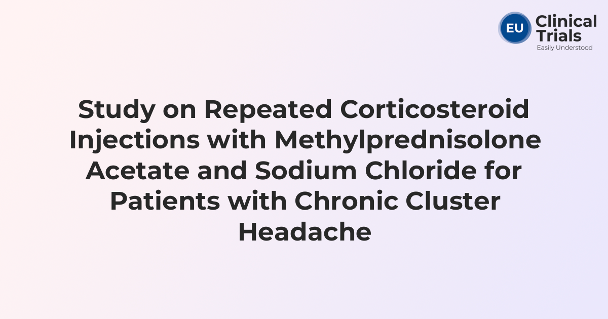 Study on Repeated Corticosteroid Injections with Methylprednisolone ...