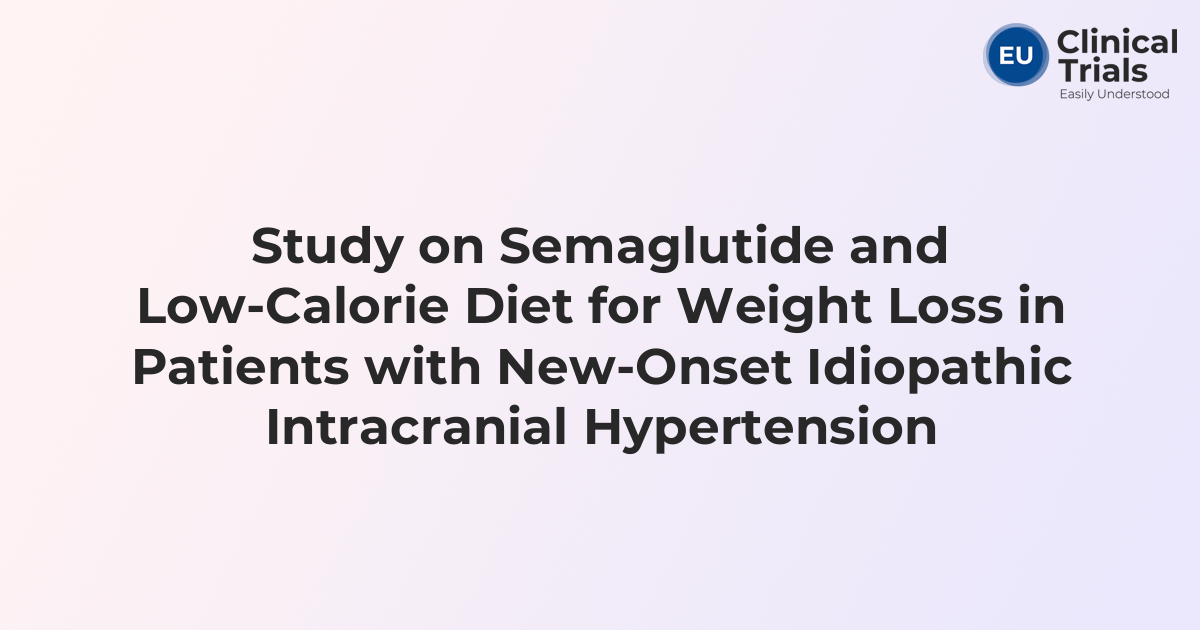 Study on Semaglutide and Low-Calorie Diet for Weight Loss in Patients ...