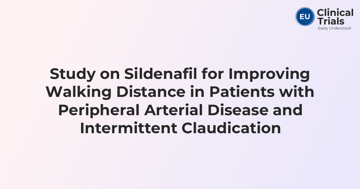 Study of sildenafil to improve walking distance in patients with ...