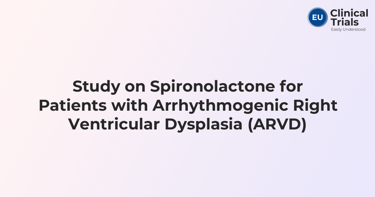 Study on Spironolactone for Patients with Arrhythmogenic Right ...