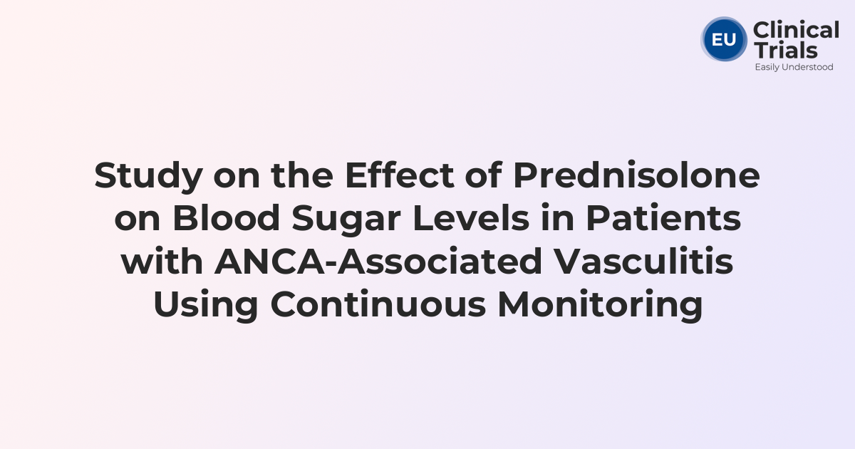 Study on the Effect of Prednisolone on Blood Sugar Levels in Patients ...