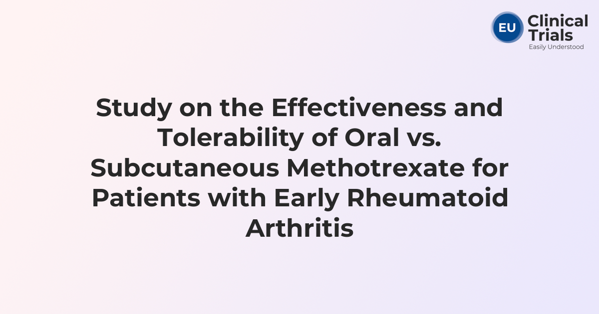 Study on the Effectiveness and Tolerability of Oral vs. Subcutaneous ...