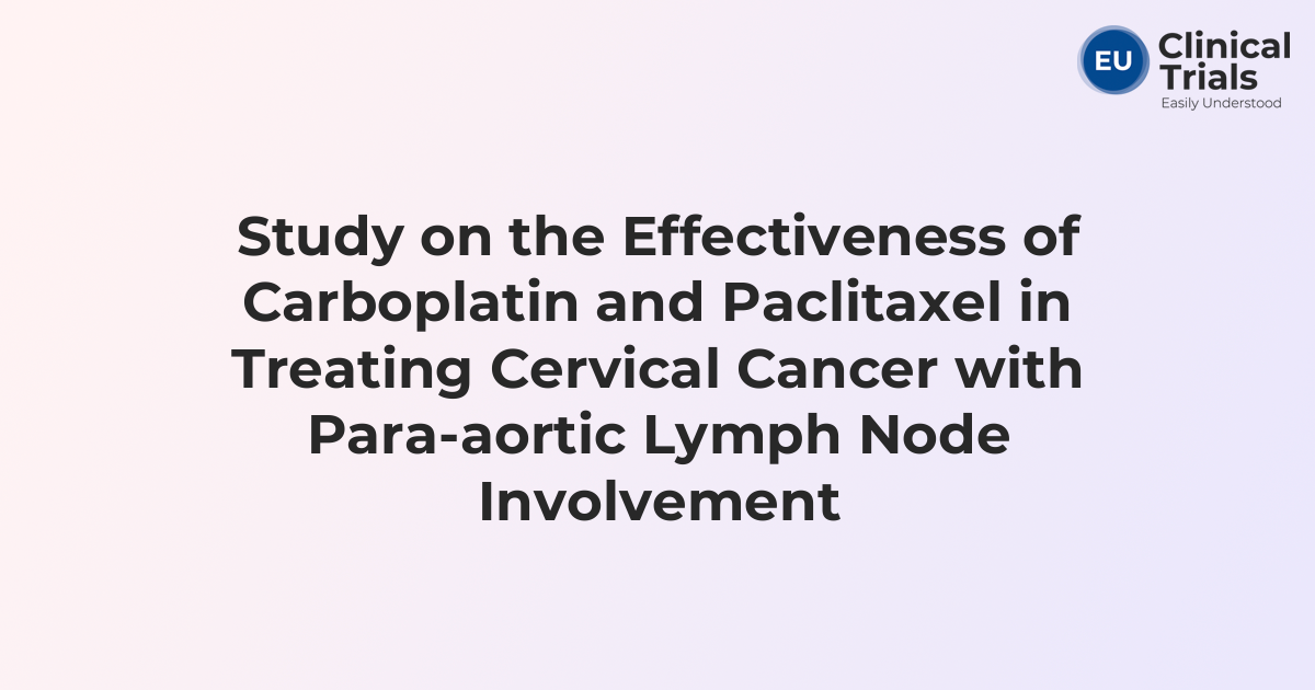 Study on the Effectiveness of Carboplatin and Paclitaxel in Treating ...