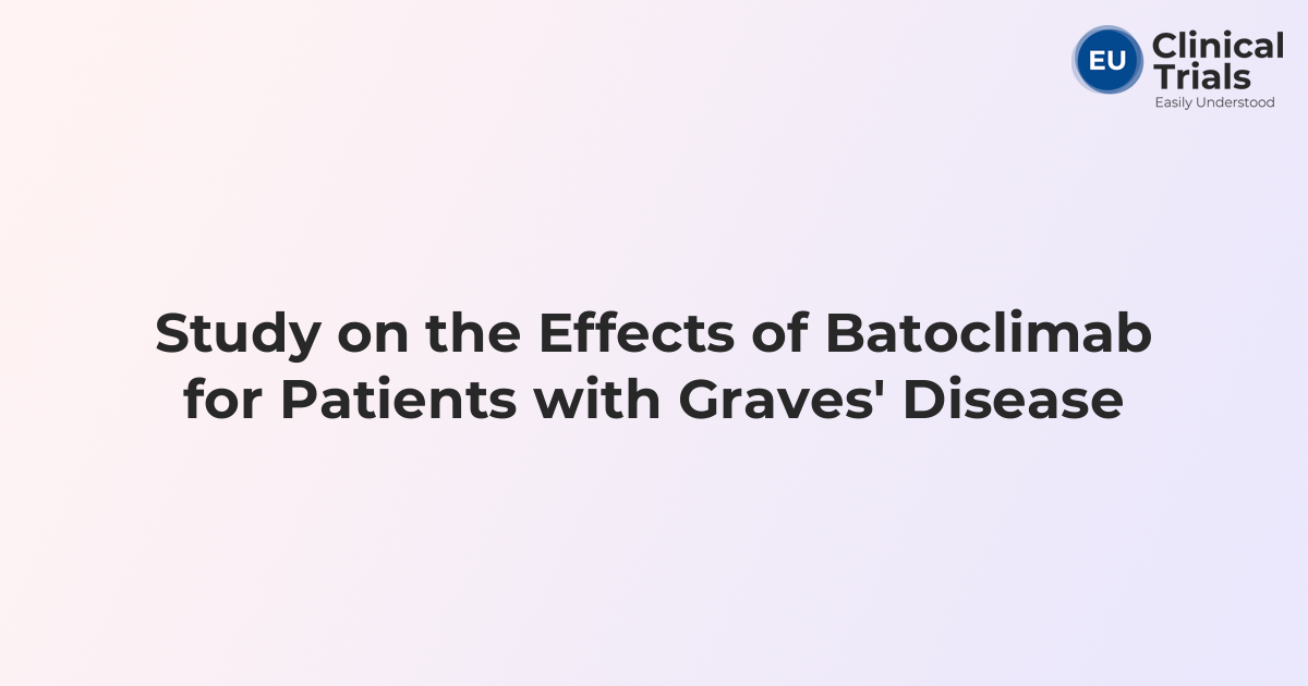 Study on the Effects of Batoclimab for Patients with Graves’ Disease