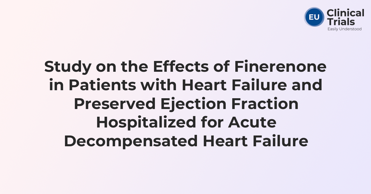 Study on the Effects of Finerenone in Patients with Heart Failure and ...