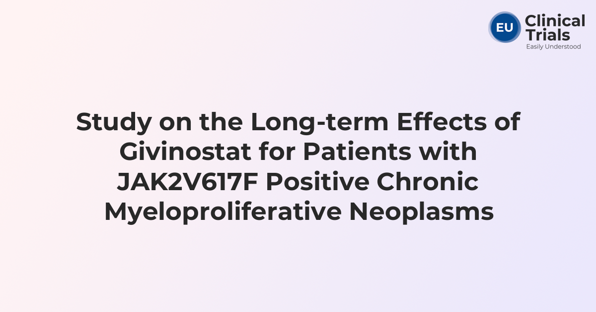 Study on the Long-term Effects of Givinostat for Patients with ...