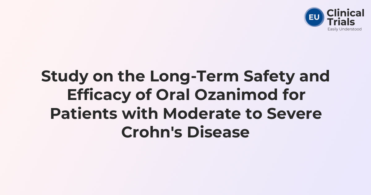 Study on the Long-Term Safety and Efficacy of Oral Ozanimod for ...