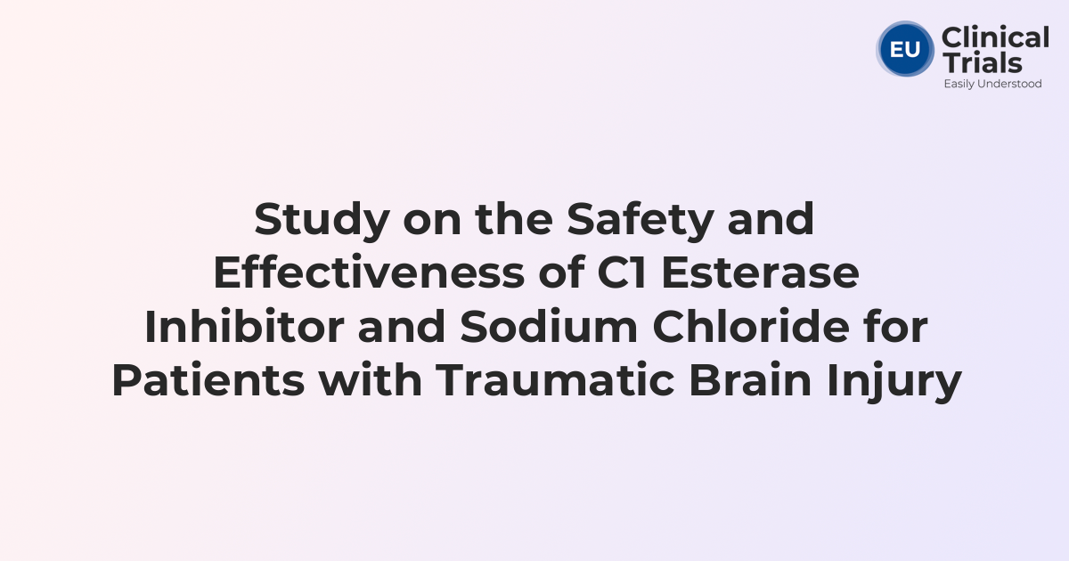 Study on the Safety and Effectiveness of C1 Esterase Inhibitor and ...