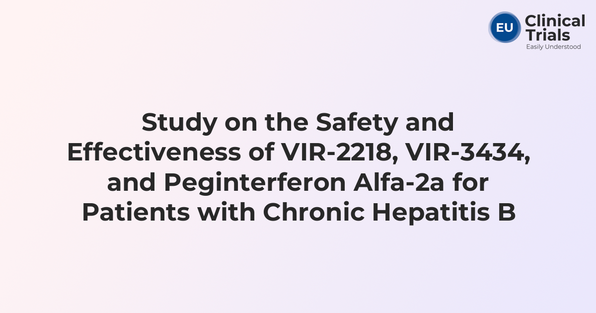 Study on the Safety and Effectiveness of VIR-2218, VIR-3434, and ...