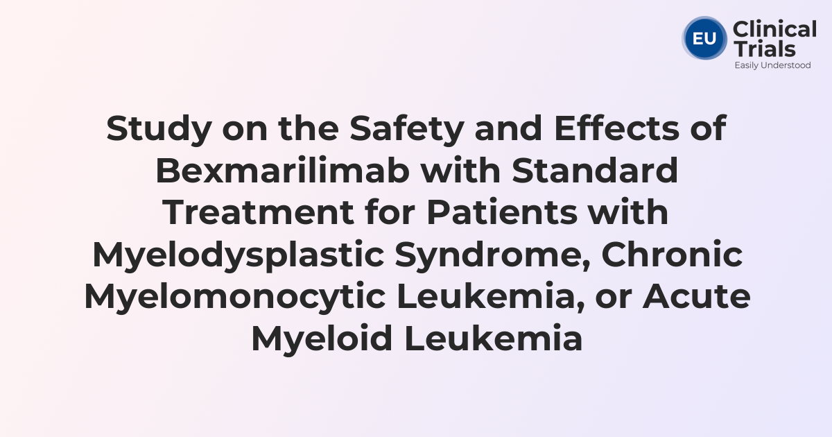 Study of Bexmarilimab Combined with Standard Treatment for Patients with Myelodysplastic ...