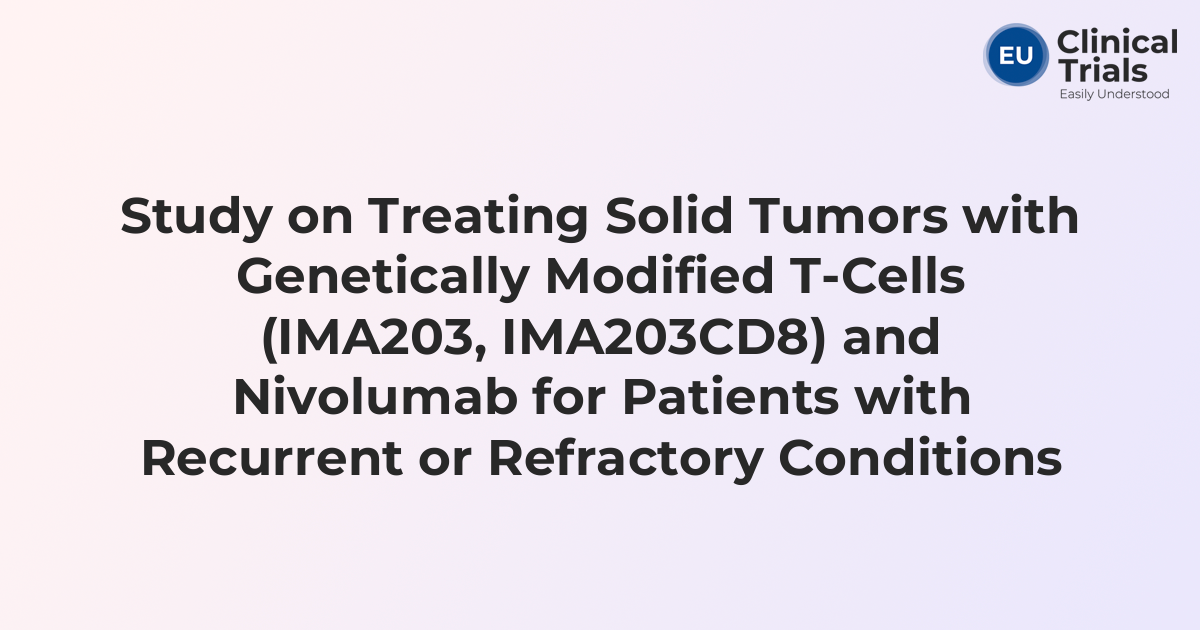 Study on Treating Solid Tumors with Genetically Modified T-Cells ...