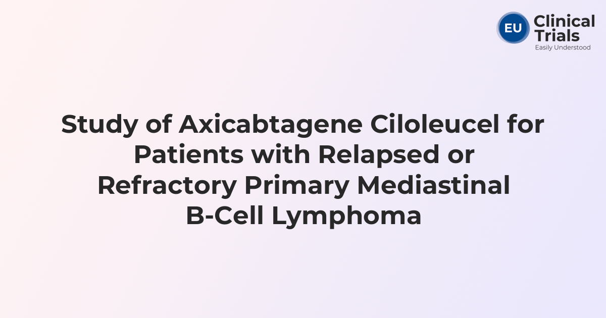Study of Axicabtagene Ciloleucel for Patients with Relapsed or Refractory Primary Mediastinal B ...
