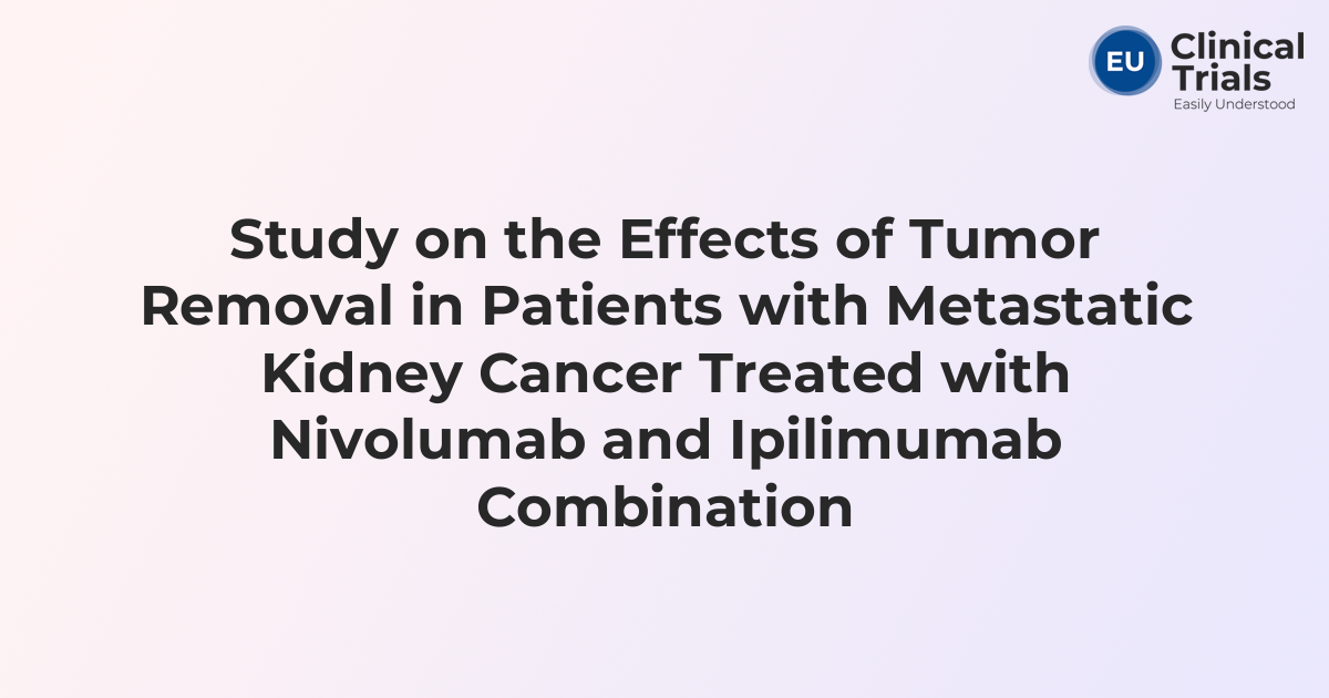 Study on the Effects of Tumor Removal in Patients with Metastatic ...