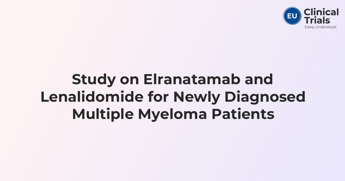 Study of elranatamab and lenalidomide combination versus standard ...