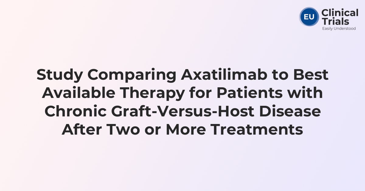 Study Comparing Axatilimab to Best Available Therapy for Patients with ...