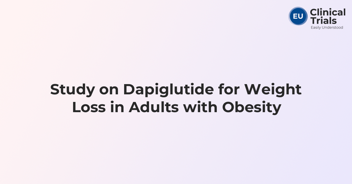 Study on Dapiglutide for Weight Loss in Adults with Obesity