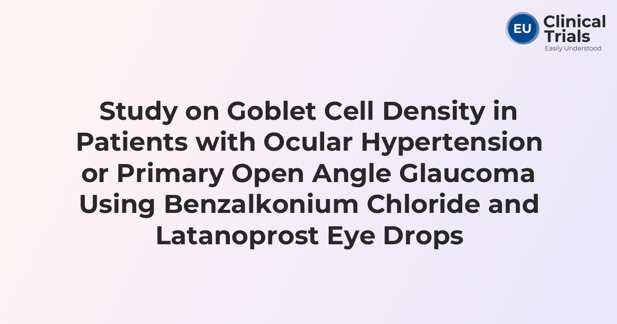 Study on Goblet Cell Density in Patients with Ocular Hypertension or ...