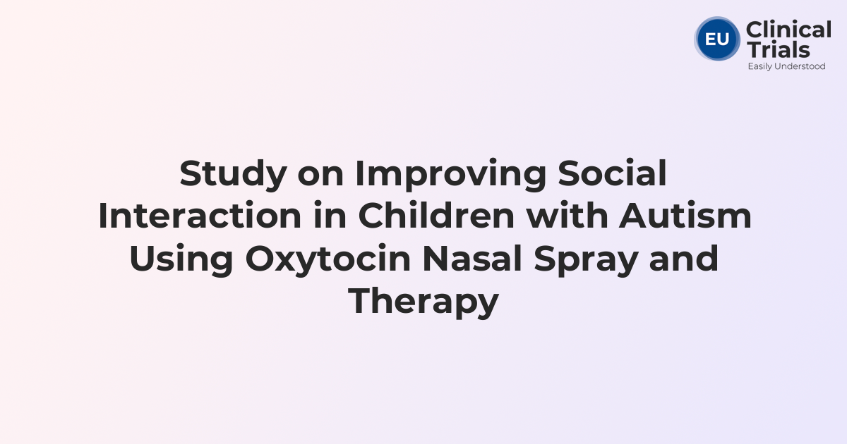 Study on Improving Social Interaction in Children with Autism Using ...