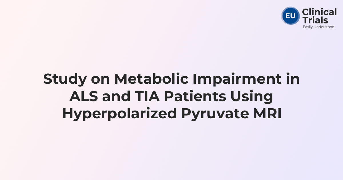 Study on Metabolic Impairment in ALS and TIA Patients Using ...